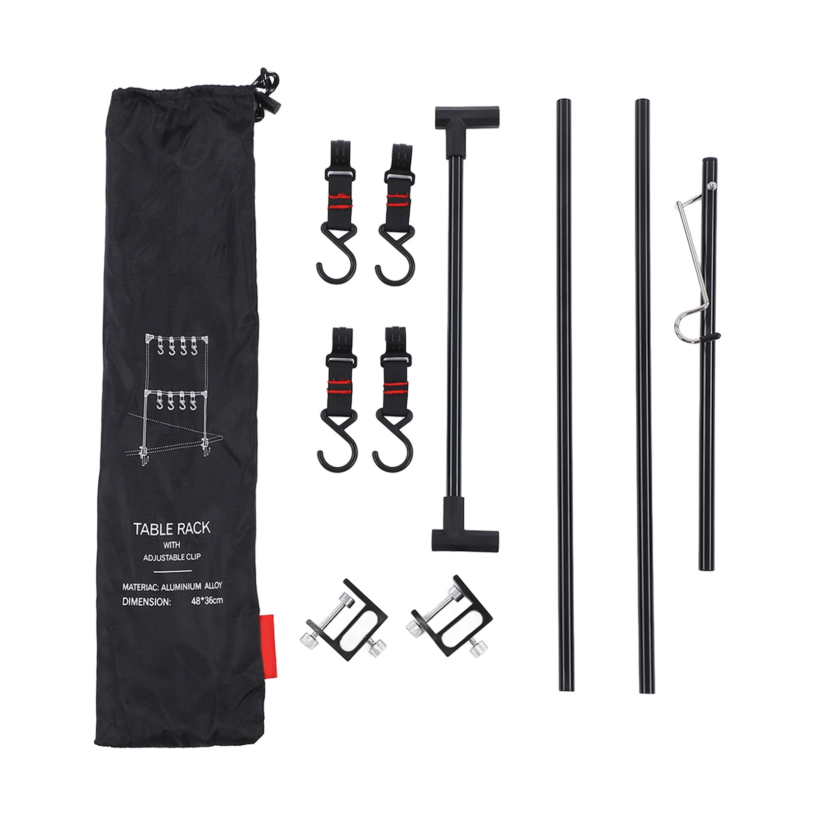 Folding Camping Shelf Desktop Storage Stand Rack Hanging Organizer with ...