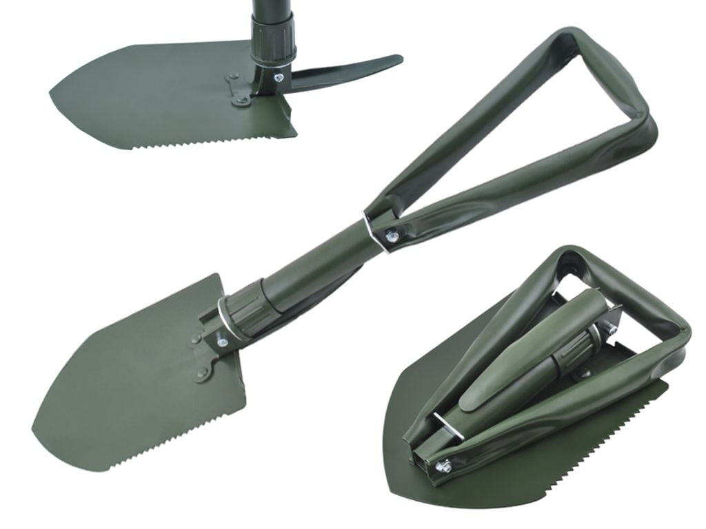 Folding Camping Shovel With Carbon Steel Handle, Portable Trenching ...