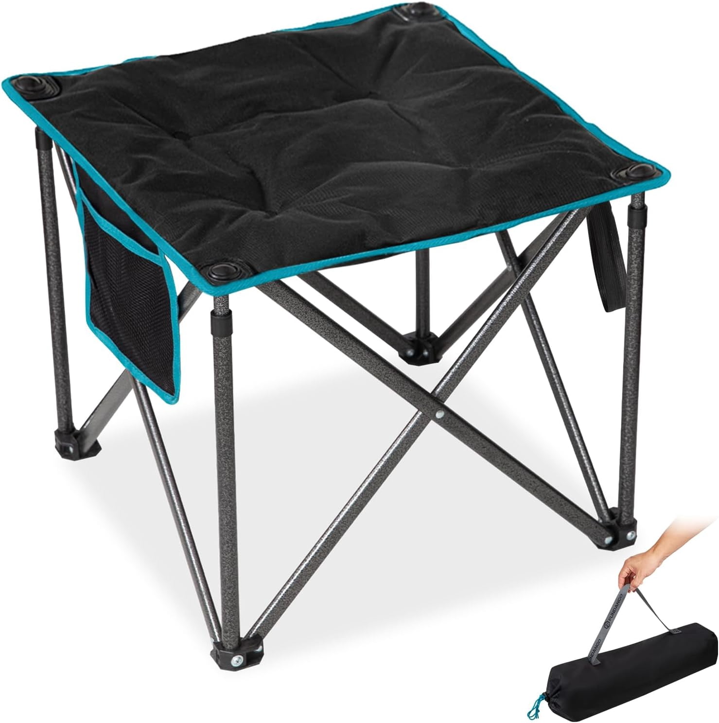 Folding Camping Stool, 18.1 Inch Oversized Foot Stools 400 Lbs Heavy ...