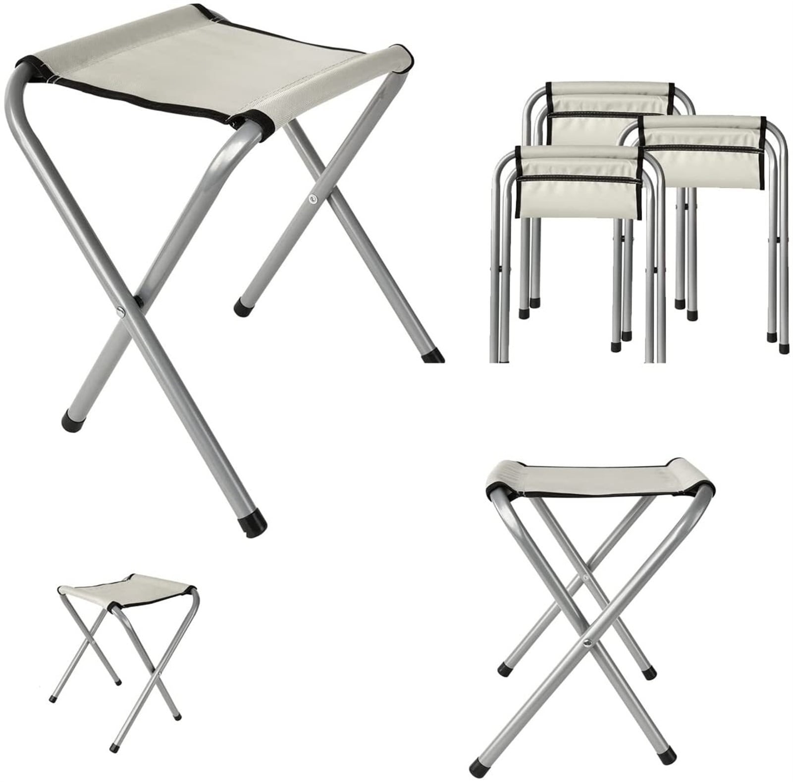 Folding Camping Stools To Sit On Portable Lightweight Aluminum Stool ...