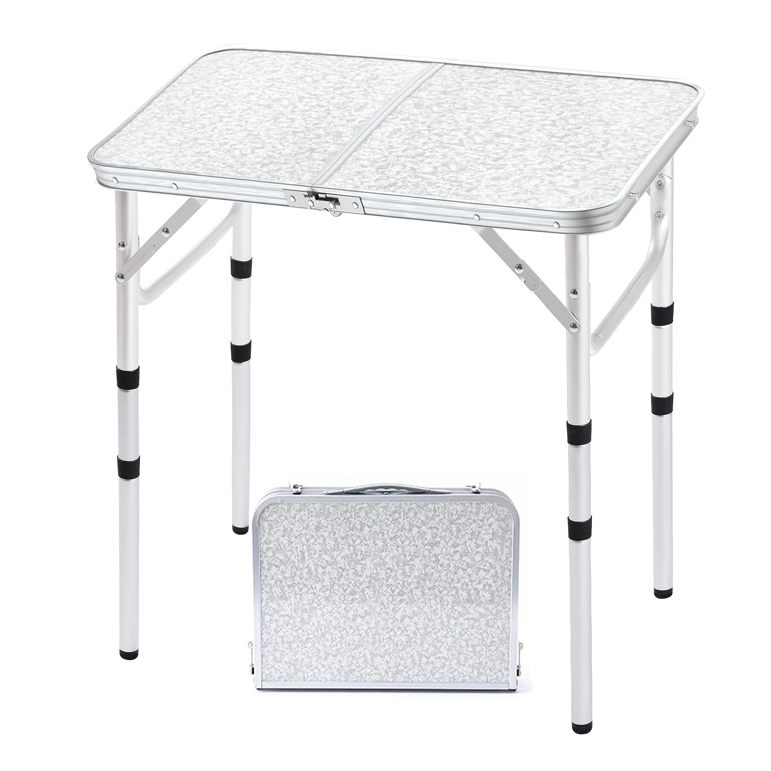 Folding Camping Table 2ft Portable Pinic Table Adjustable Height Table ...