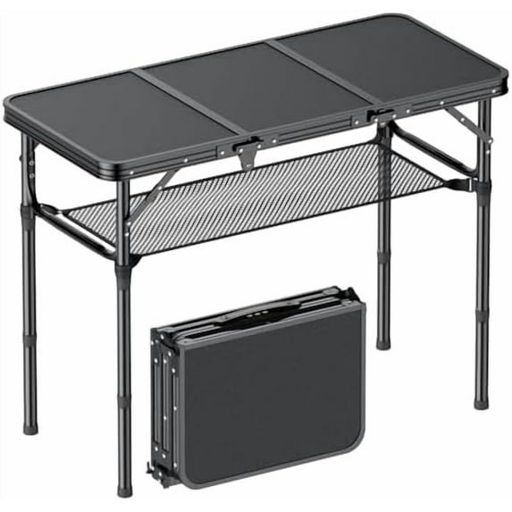 Folding Camping Table, 3 FT Folding Portable Camping Table, Outdoor ...
