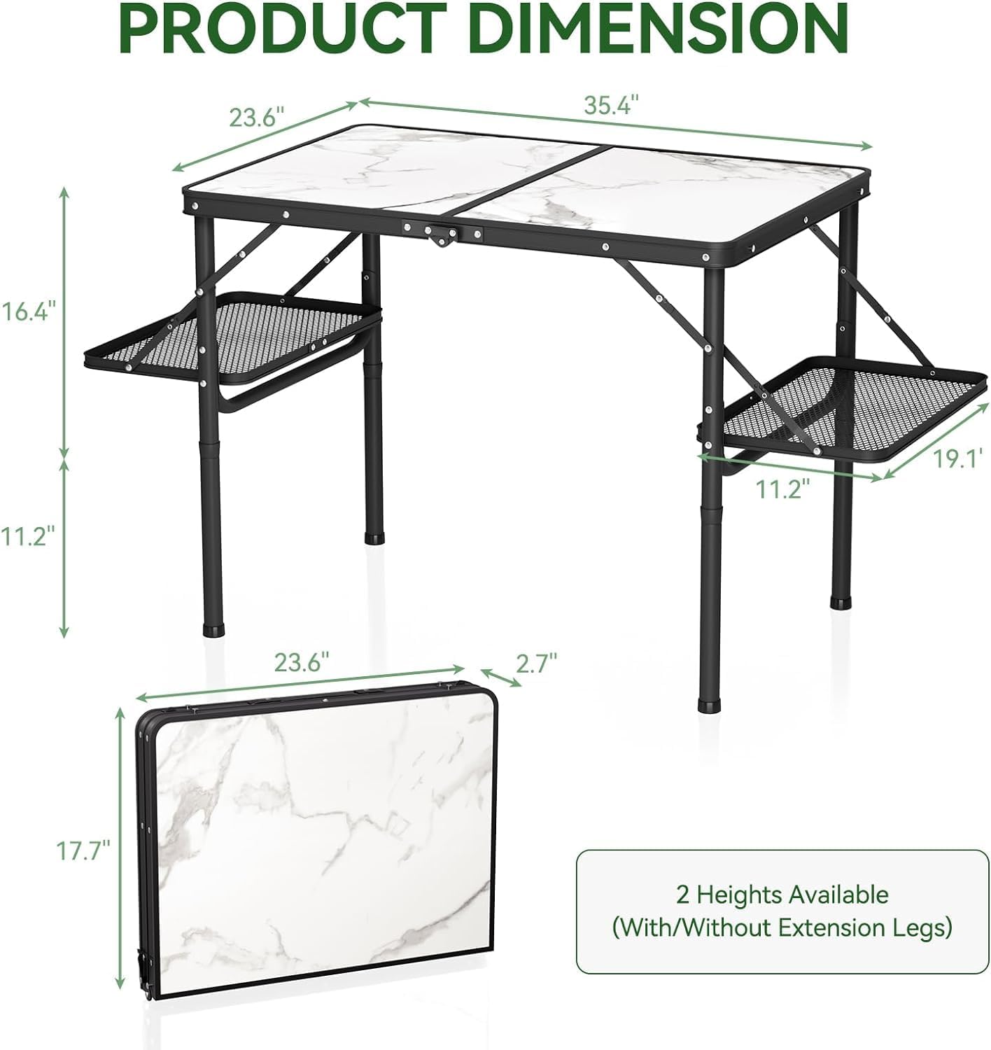 Folding Camping Table 3ft, Folding Picnic Table, Camp Tables Portable ...