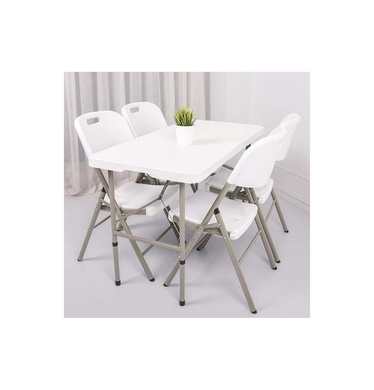 Folding Camping Table, 4ft Portable Folding Table Picnic Table, Height ...