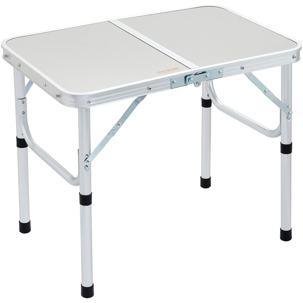 Folding Camping Table, Adjustable Height Outdoor Portable Side Tables ...
