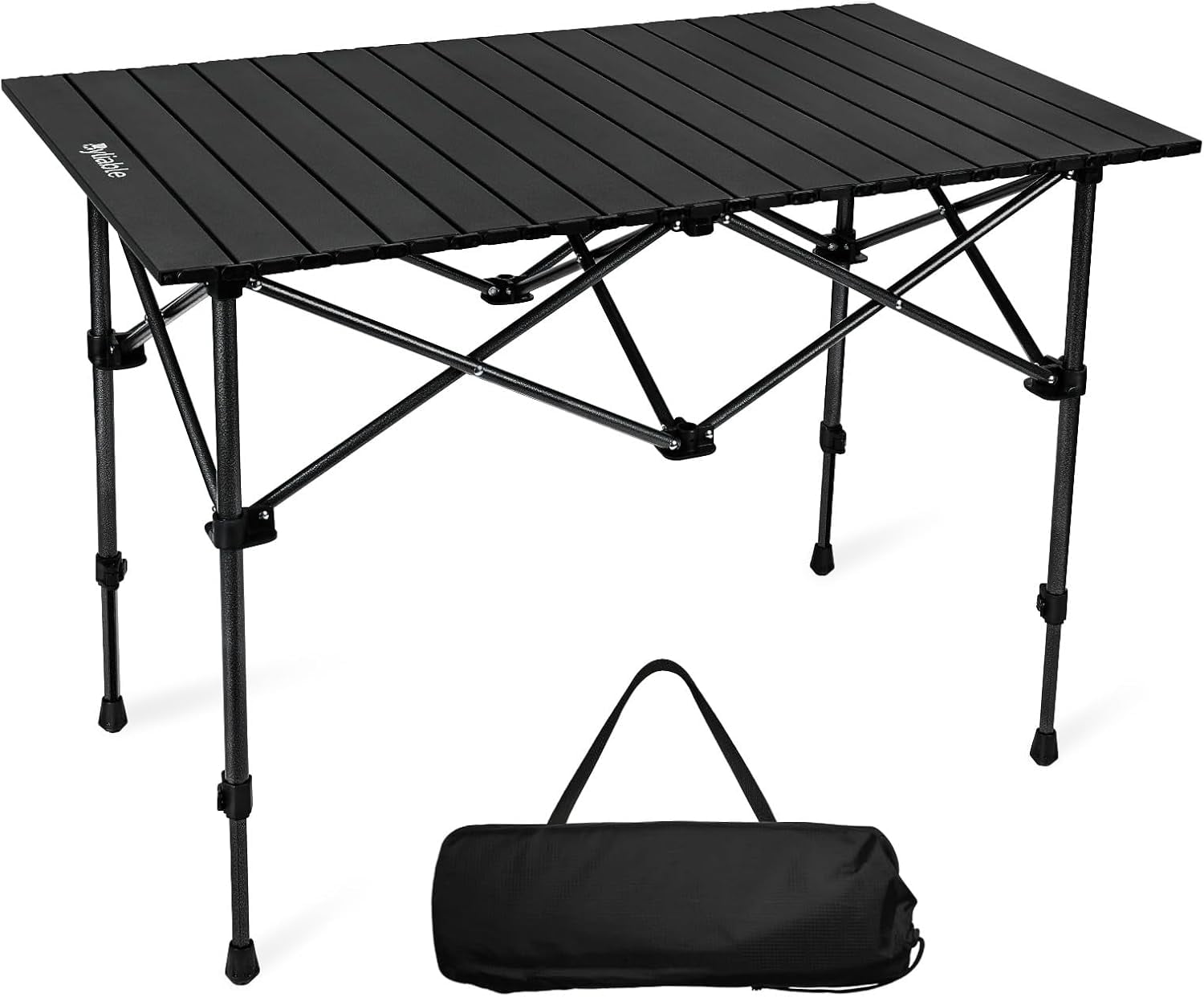 Folding Camping Table Foldable Portable Roll Up Aluminum Camp Fold up ...