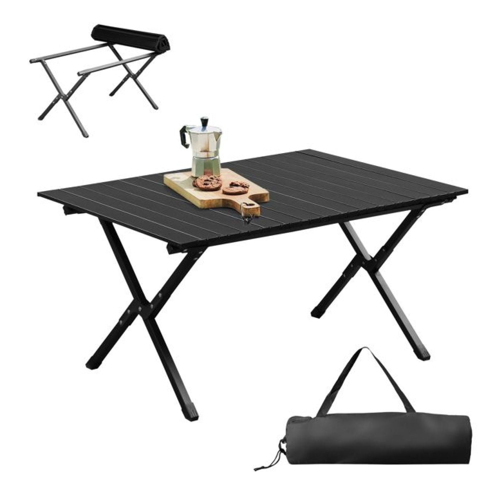 Folding Camping Table Portable Picnic Table, Lightweight Roll up Side ...