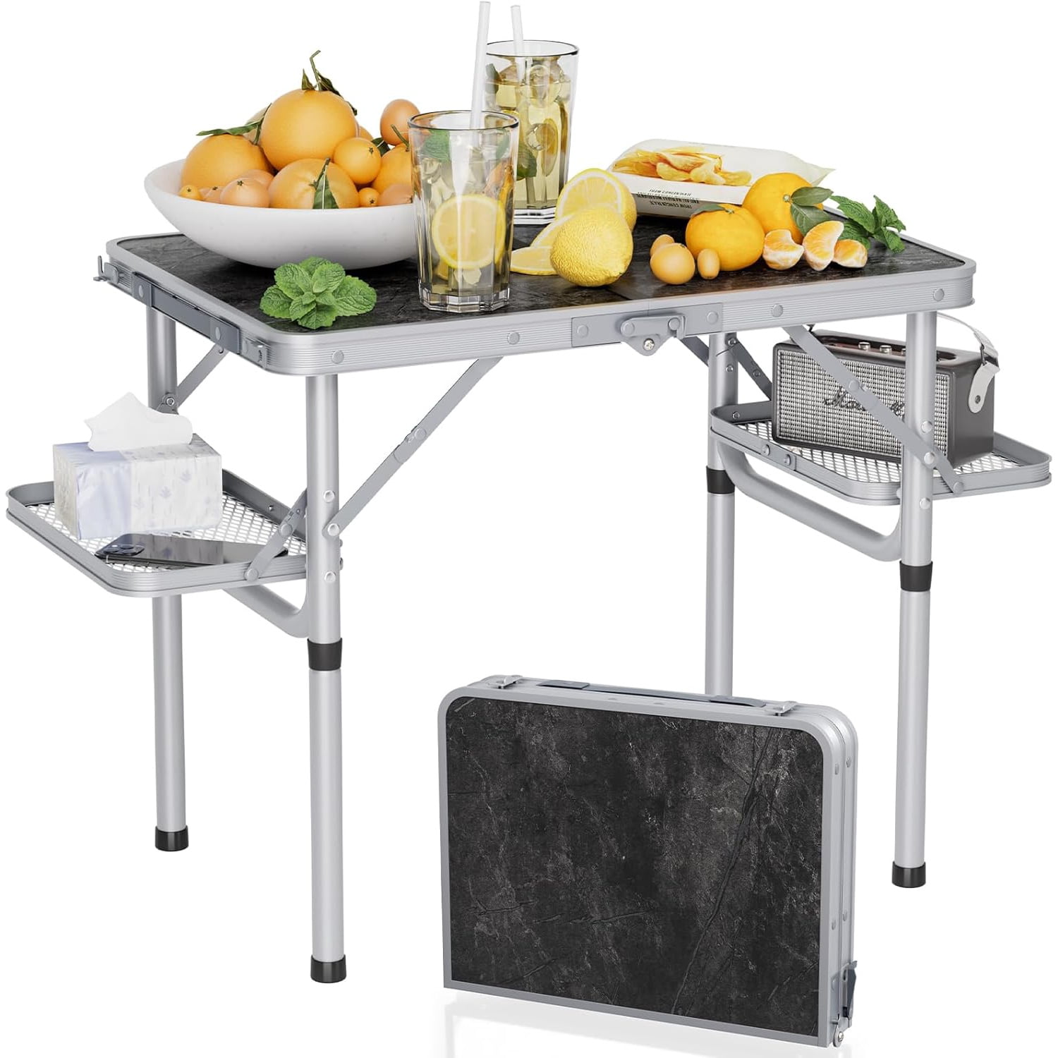 Folding Camping Table Small 2ft, Small Camp Table Portable with 50% ...