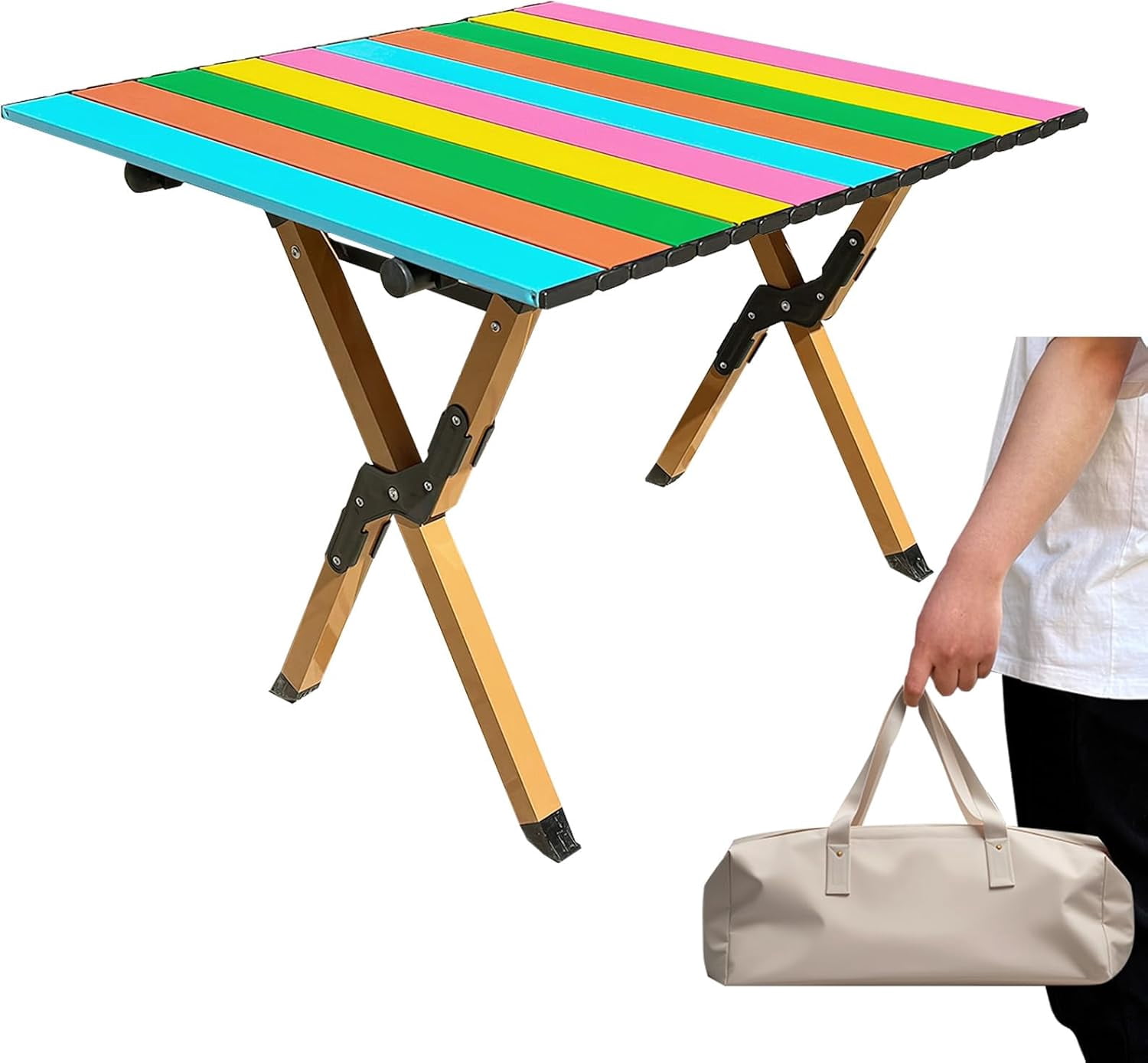 Folding Camping Table Support Up to 250 lbs Multipurpose Folding Table ...