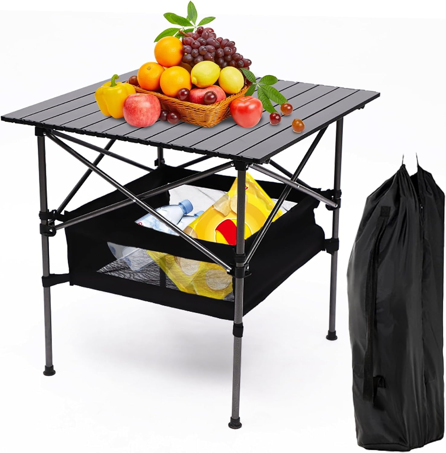 Folding Camping Table - Ultra-Lightweight Aluminum Foldable Table for ...