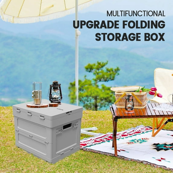 Folding Camping Table with Large Storage Container – Portable Design ...