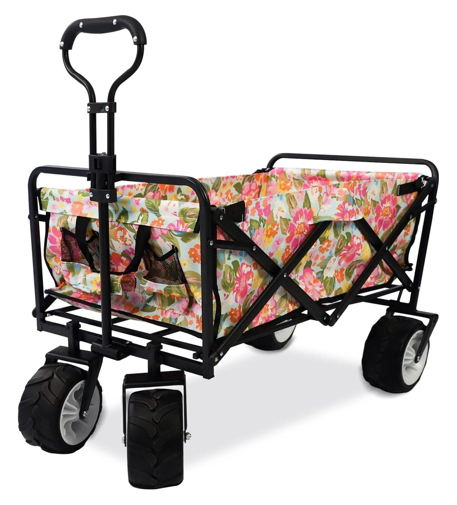 Folding Camping Wagon,Heavy Duty Collapsible Utility Wagon Cart,Outdoor ...