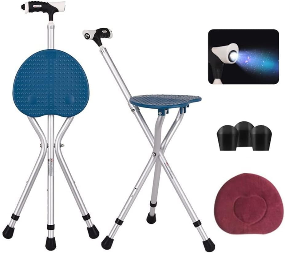 Folding Cane Seat Combo 400 lbs Capacity Portable Cane Stool Handy ...