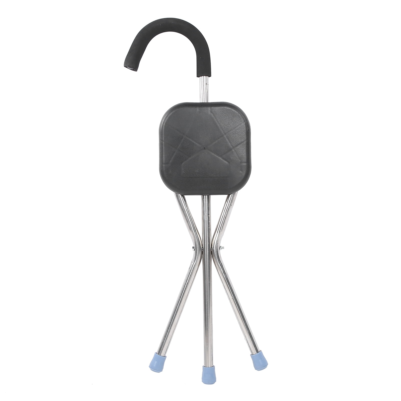 Folding Cane Stool Portable Walking Stick Chair Stainless Steel Elderly ...