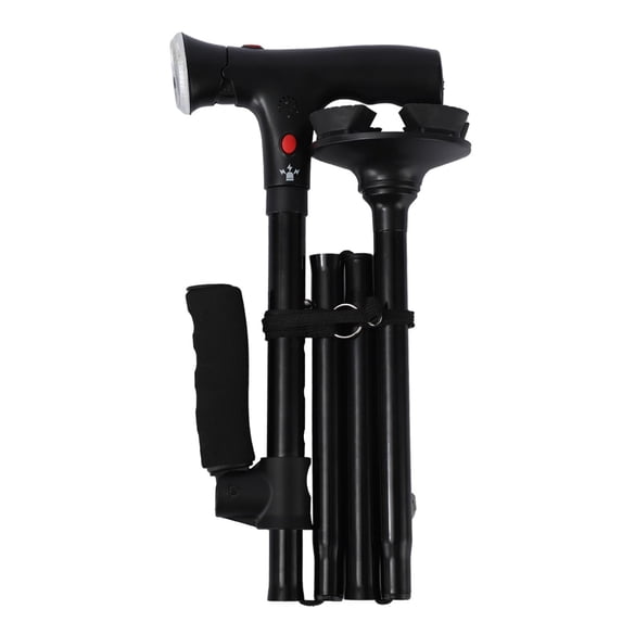 Folding Cane With Led Light And Alarm, Side Handle Folding Cane With ...