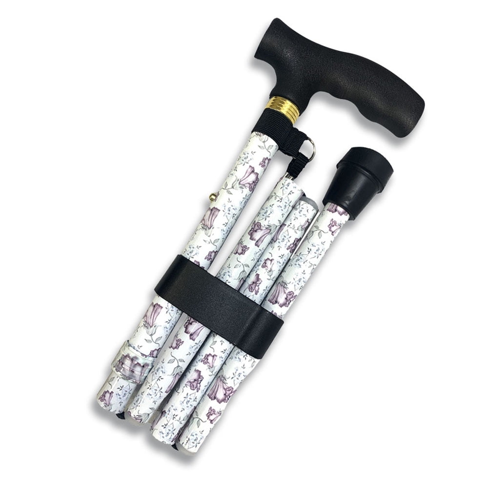 Folding Cane with Plastic Handle, Purple Blossom - Walmart.com