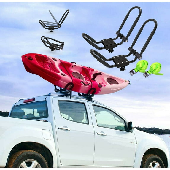 Folding Canoe Boat Kayak Roof Rack Car SUV Truck Top Mount Carrier J ...