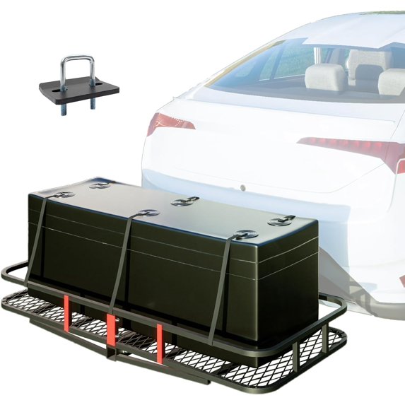 Folding Cargo Rack 60" x 24" x 6" Hitch Rack 550 Lbs Trailer Hitch ...