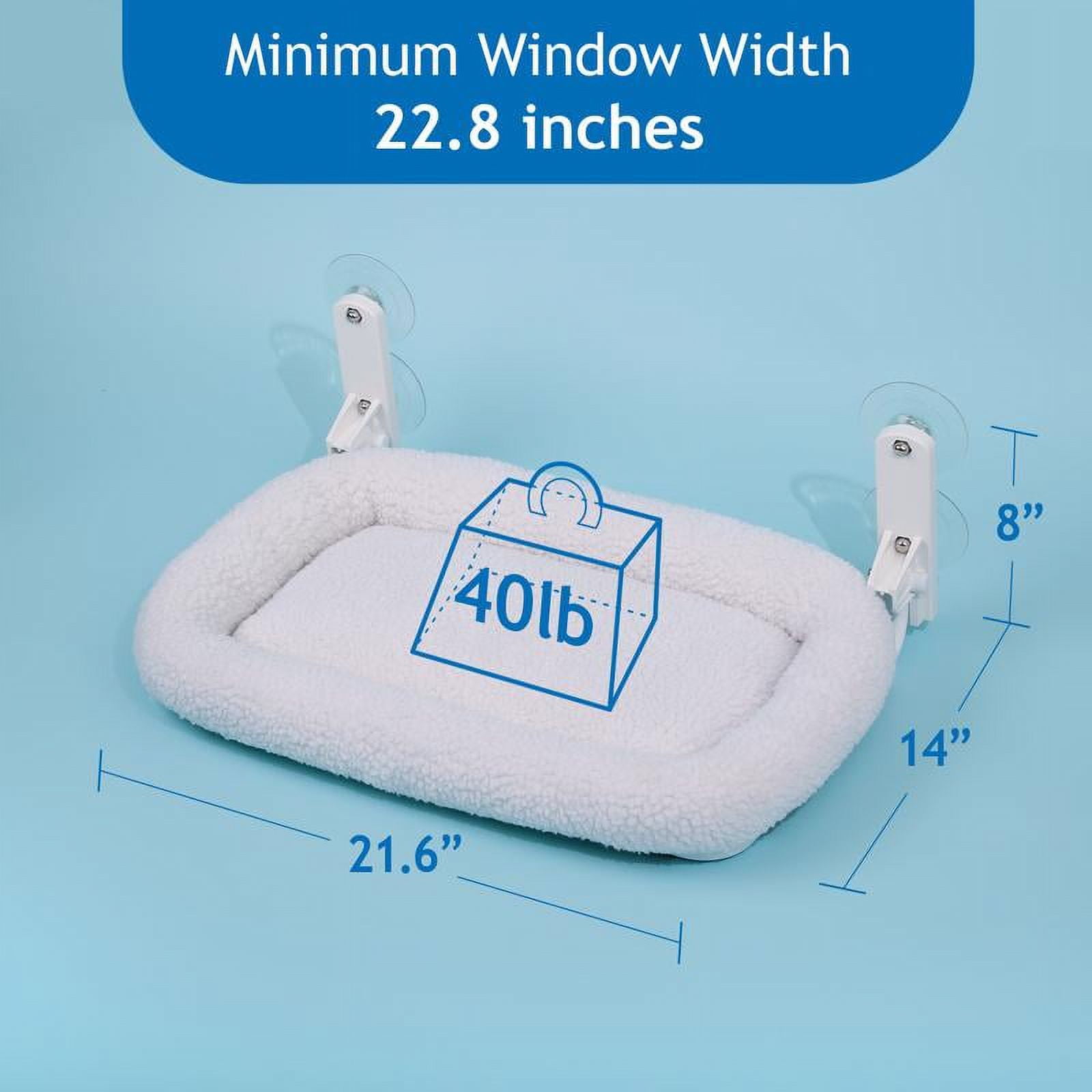 Folding Cat Hammock for Window - Cordless, Machine Washable Bed, Robust ...