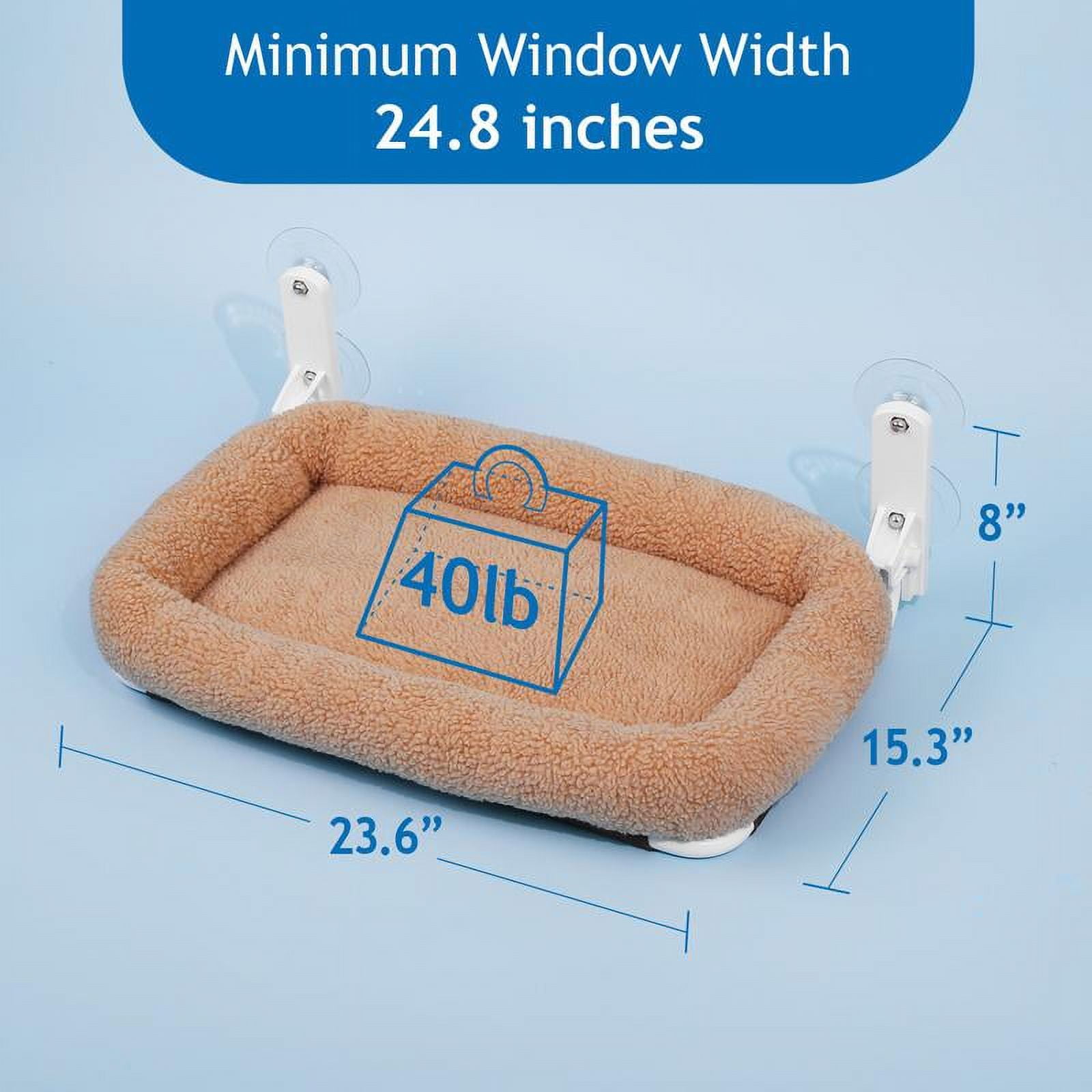 Folding Cat Hammock for Window - Cordless, Machine Washable Bed, Robust ...