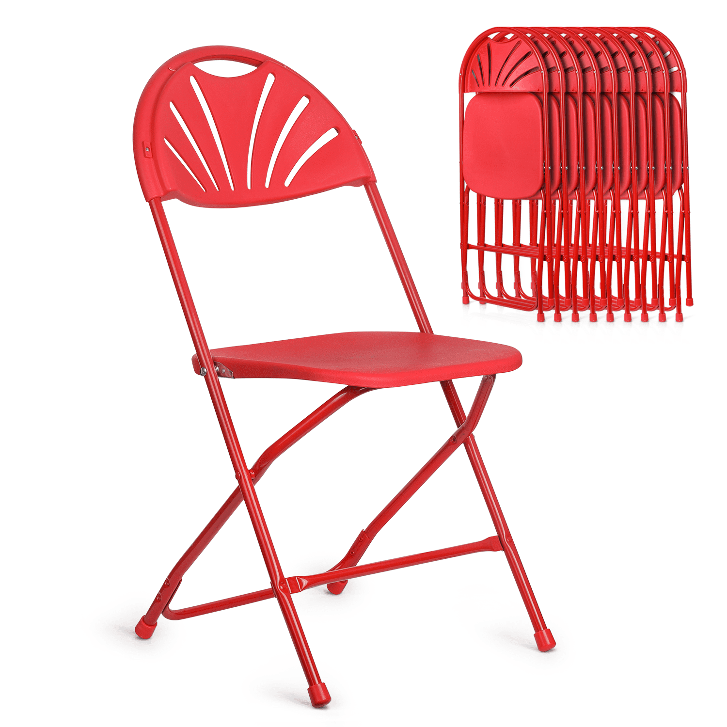 BEZT Folding Chair 10 Pack Folding Chair Set Portable Outdoor Gathering ...