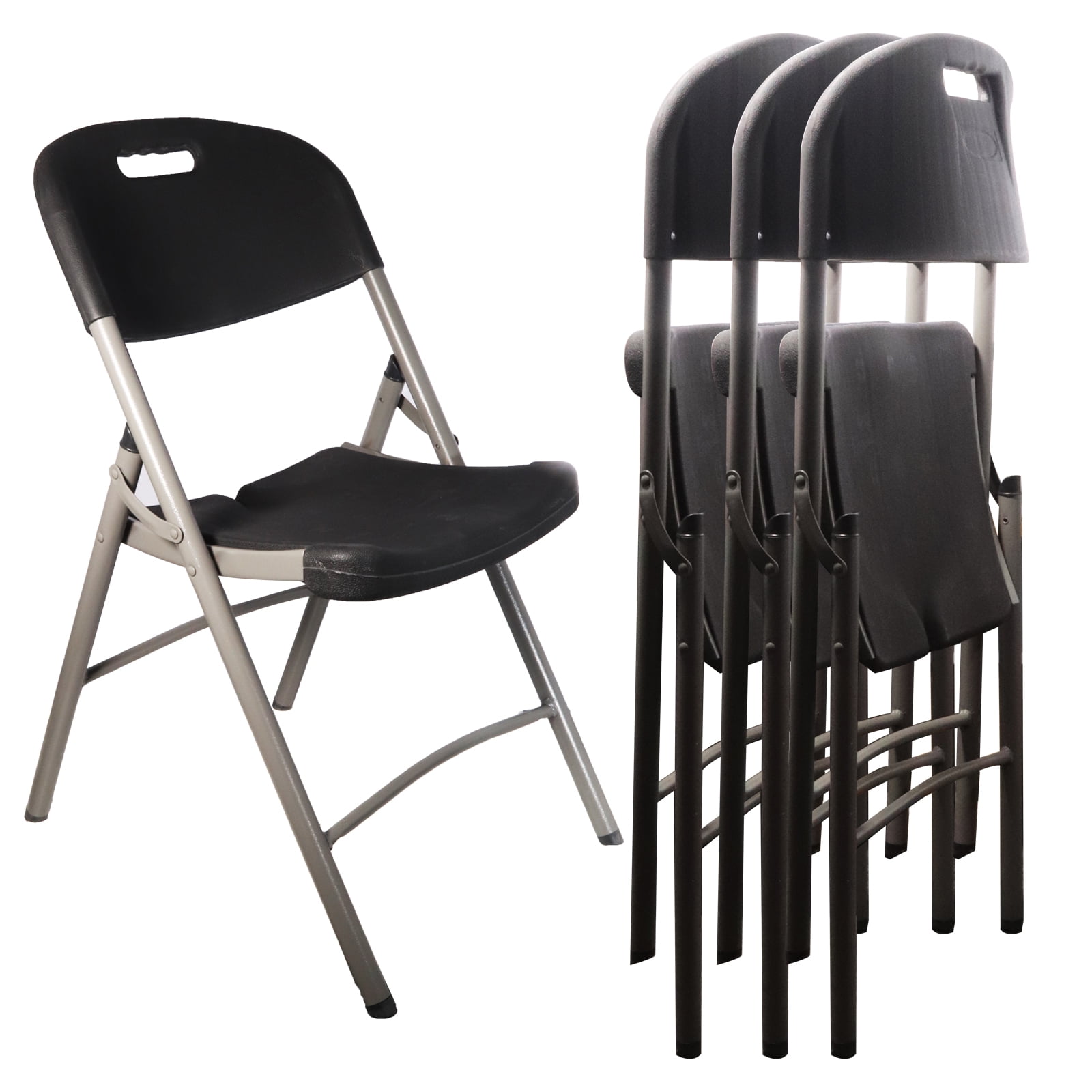 20 Pack Plastic Folding Chair - Stackable, Portable for Events, Office ...