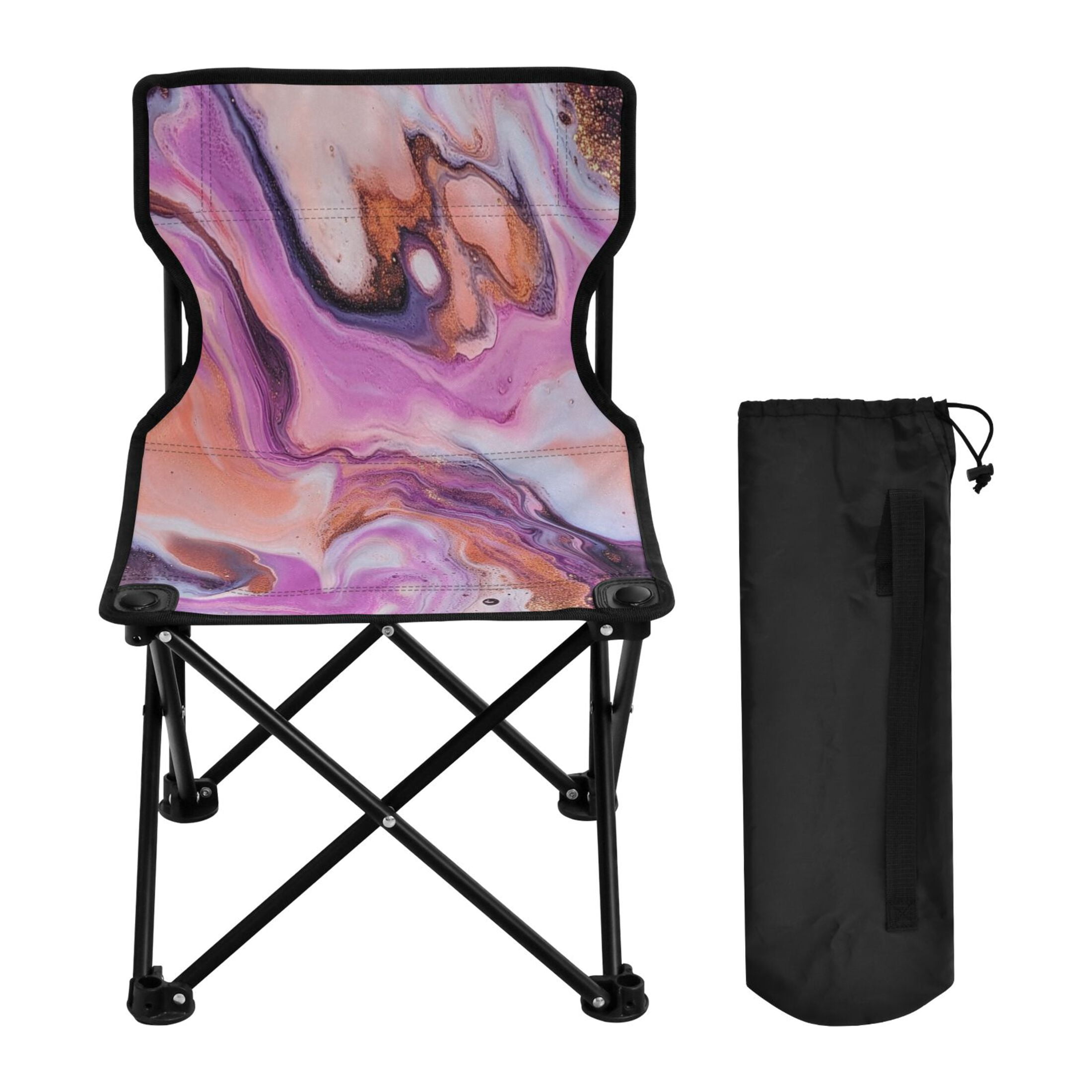 Folding Chair 220lb Capacity An Abstract Painting with Swirling Camping ...