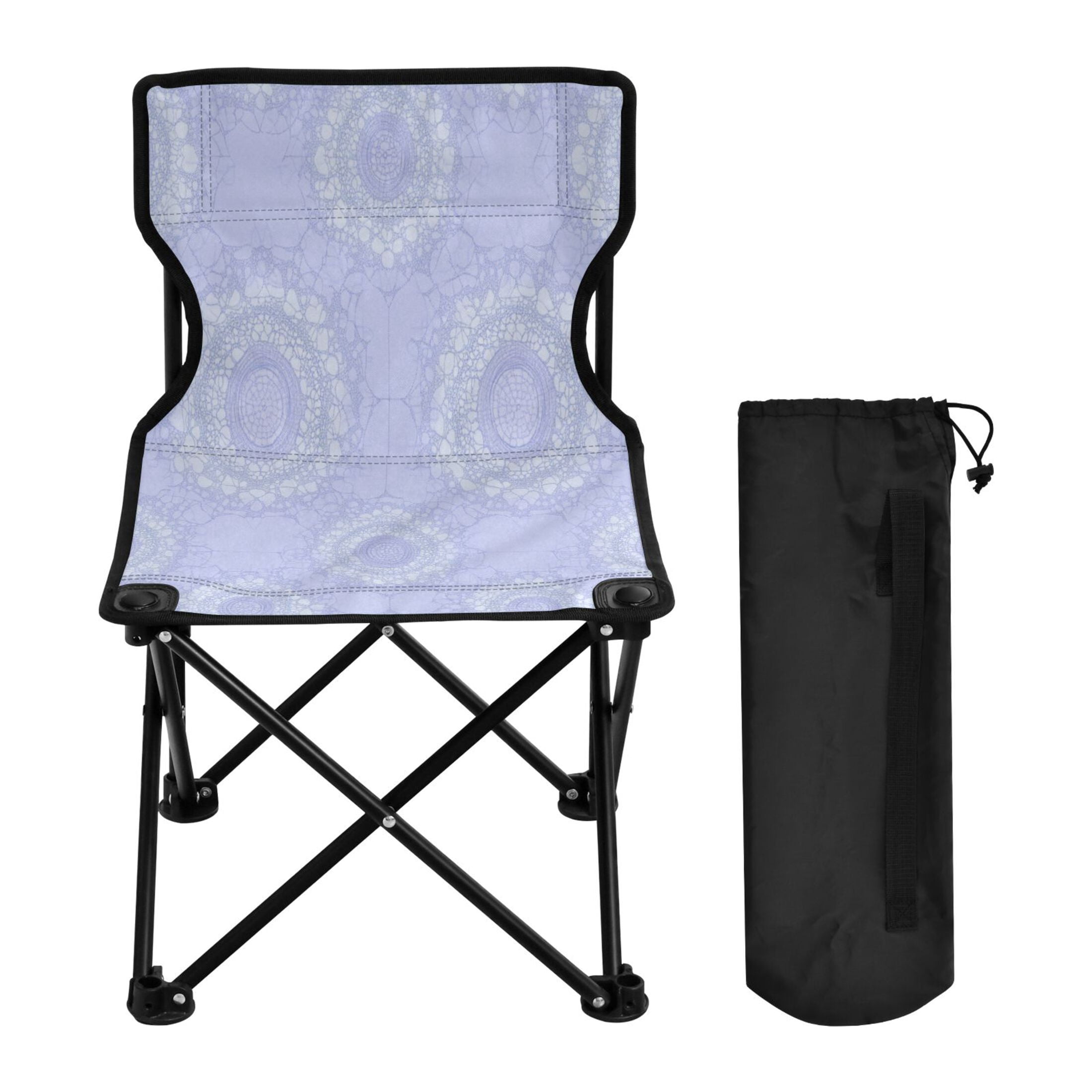 Folding Chair 220lb Capacity Blue Circle Texture Camping Chairs for ...