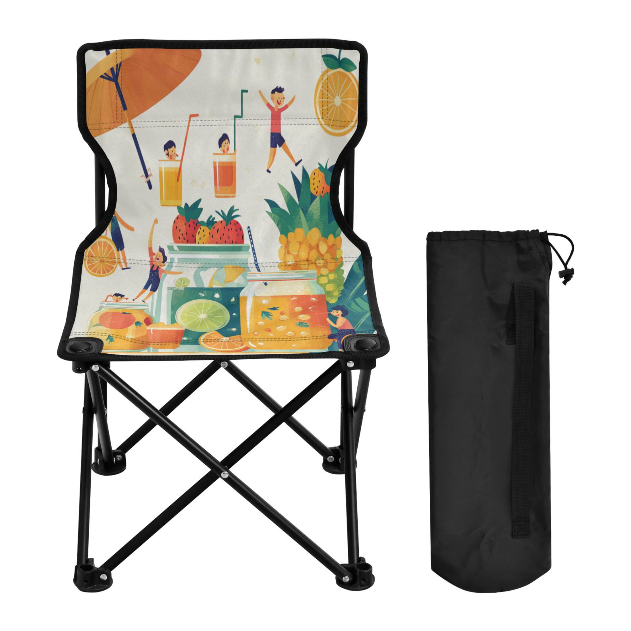 Folding Chair 220lb Capacity Fruit and Vegetable Juice Camping Chairs ...