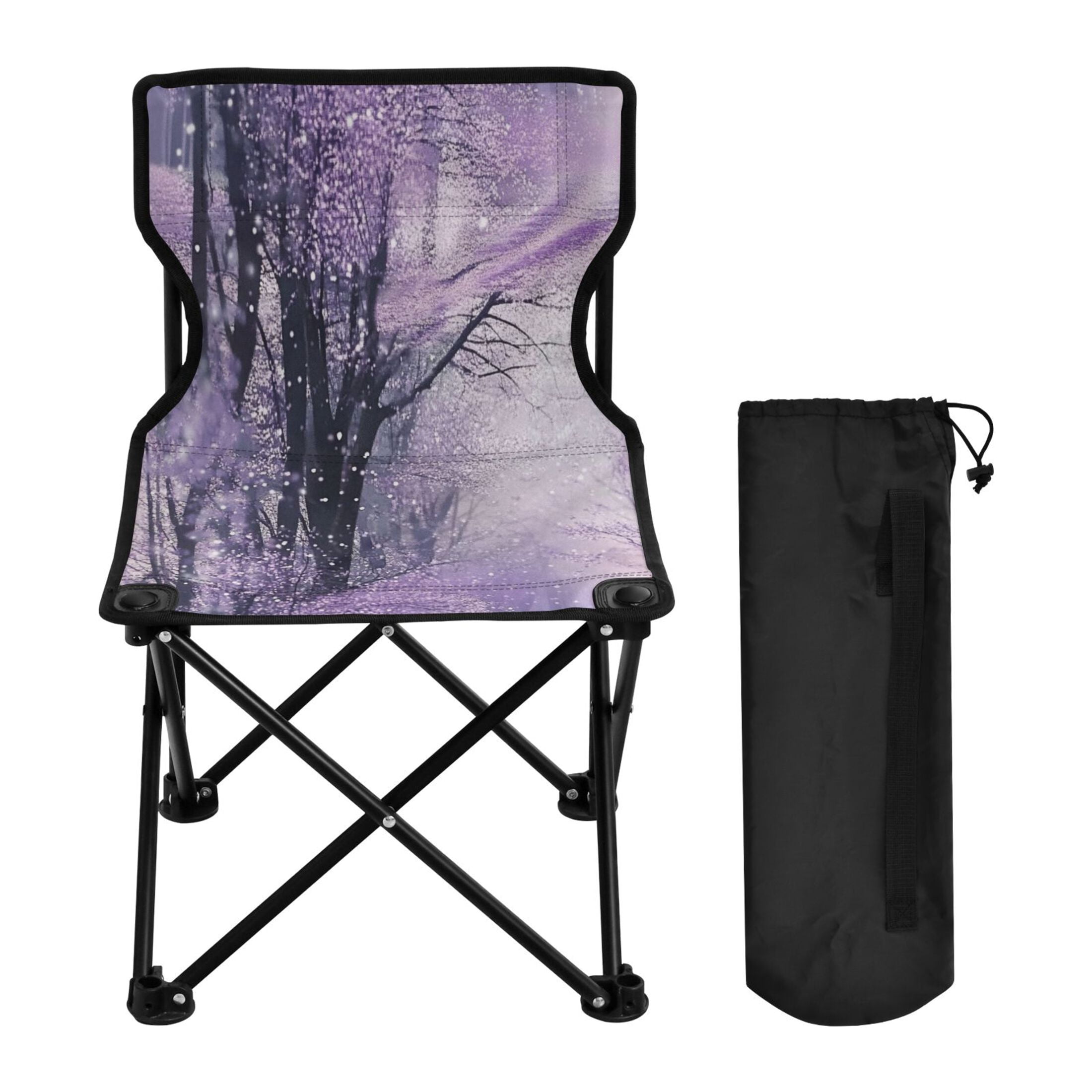 Folding Chair 220lb Capacity Pink Misty Forest Camping Chairs for ...
