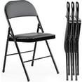 Blorly Folding Chair 4pk Metal Padded Indoor Outdoor Events Wedding ...