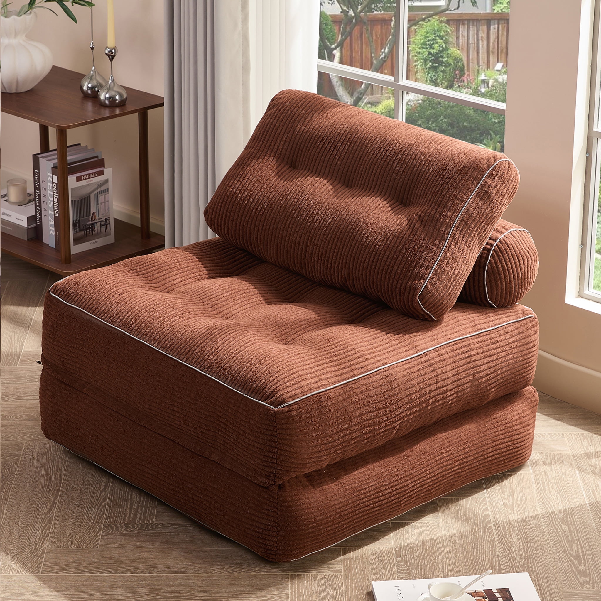 BIGSYY Foldable Chair Bed, Futon Sofa for Bedroom & Living Room, Adult ...