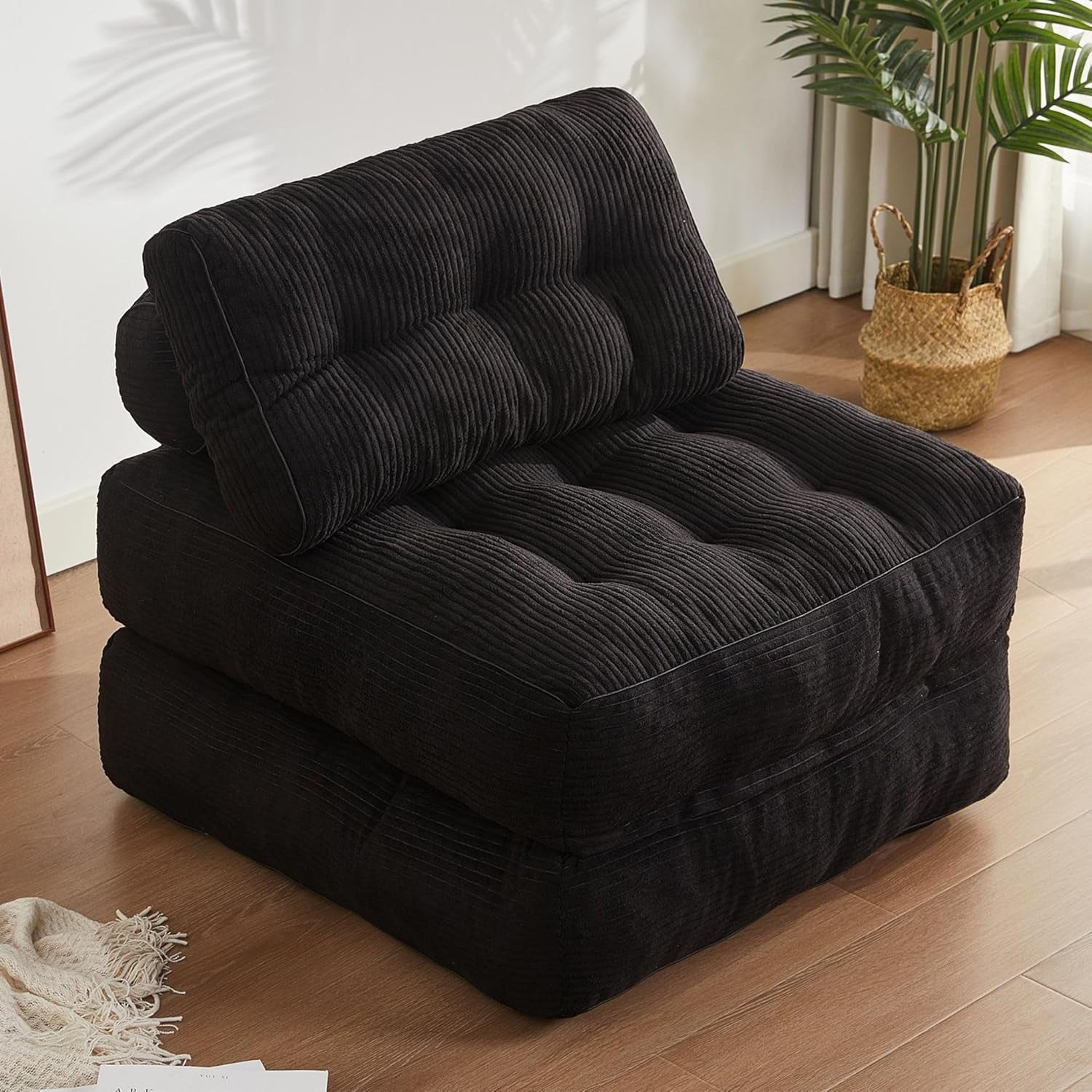Folding Chair Bed, Futon Sofa Bed, Floor Couch for Adults Chair Bed for ...