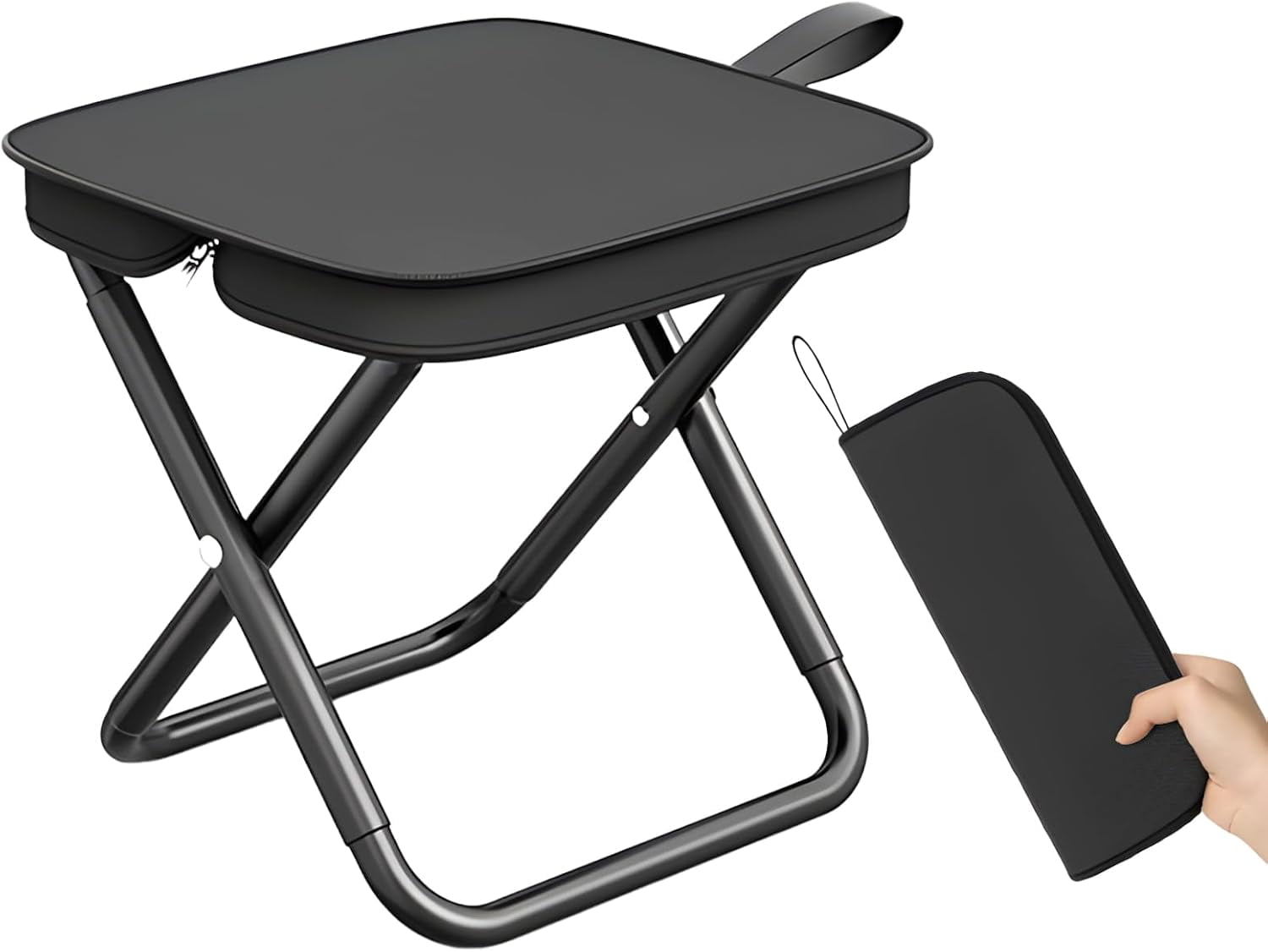 Folding Chair,Collapsible Stool,Weight 1.36lbs,Load 264lbs,Portable ...