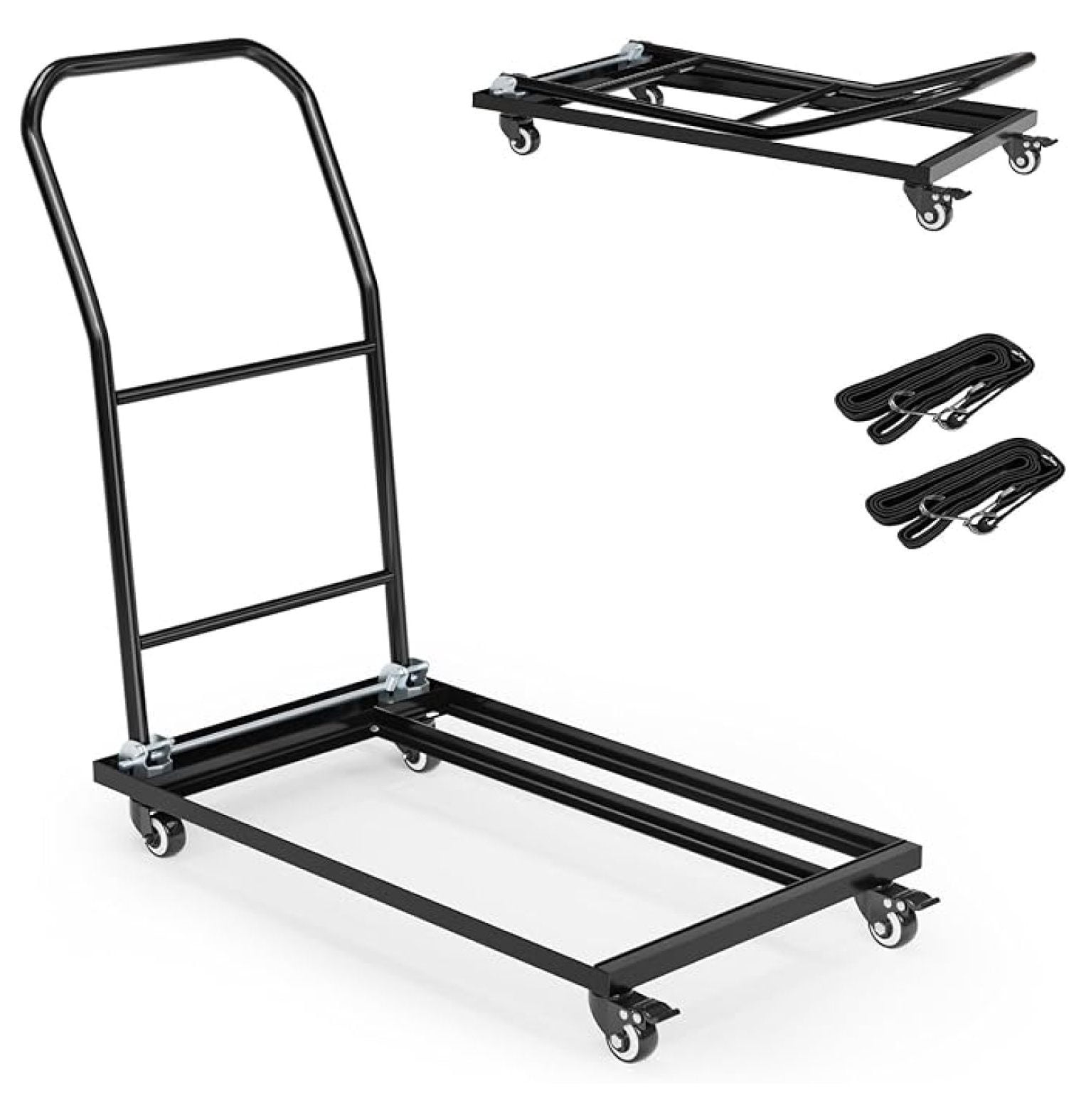 Folding Chair Dolly, L-Shaped Steel Multi-Function Folding Chair Cart ...
