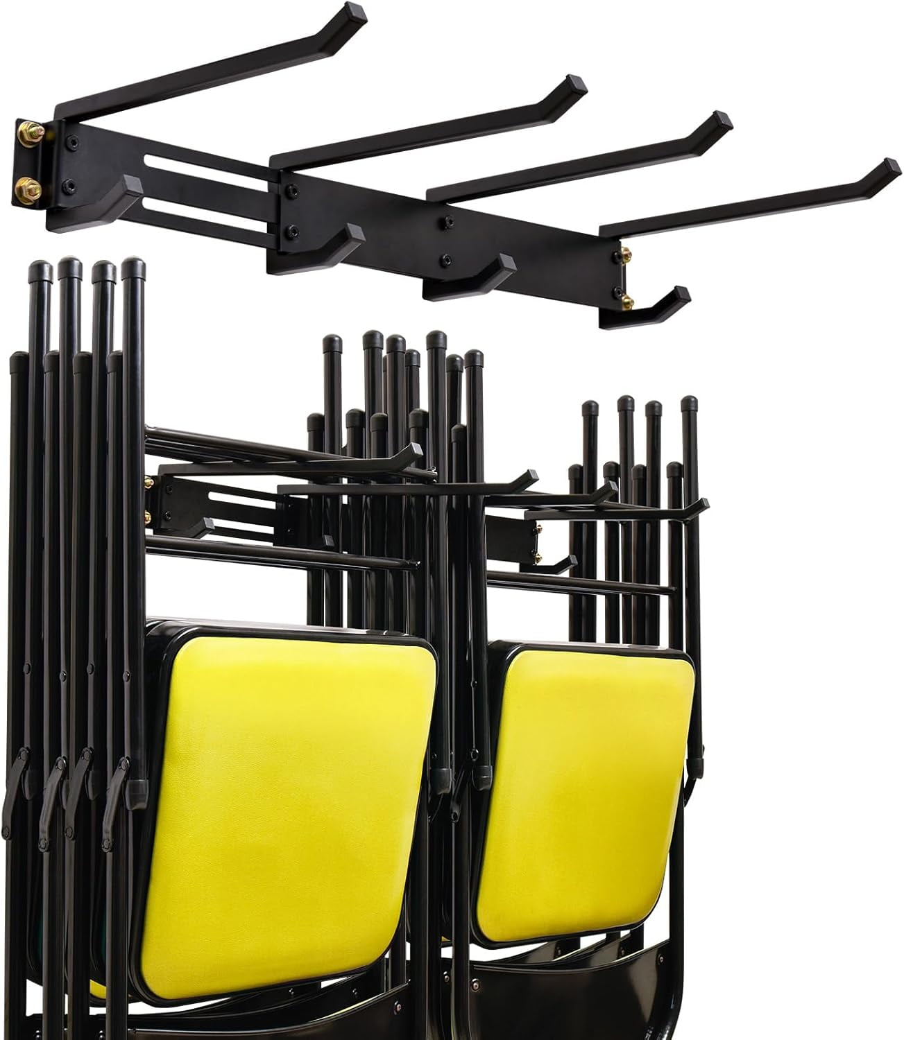 Folding Chair Organizer,Tool Storage Rack, Heavy Duty Steel Garage Wall ...