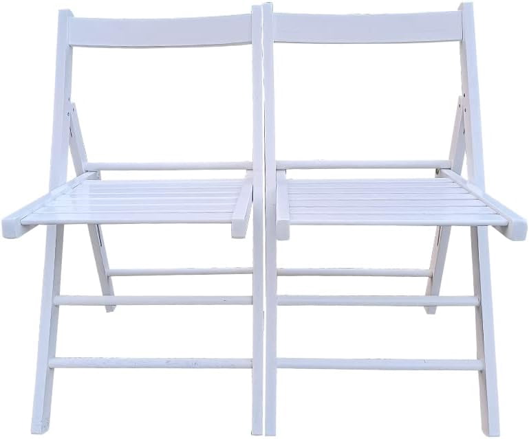 Folding Chair Set of 2 Slatted Wood Folding Special Event Chair Folding ...