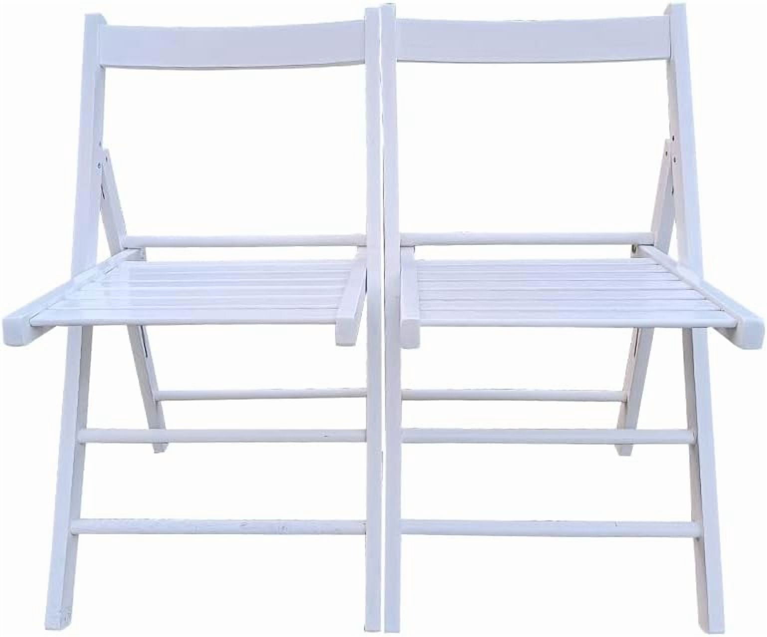 Folding Chair Set of 2 Slatted Wood Folding Special Event Chair Folding ...