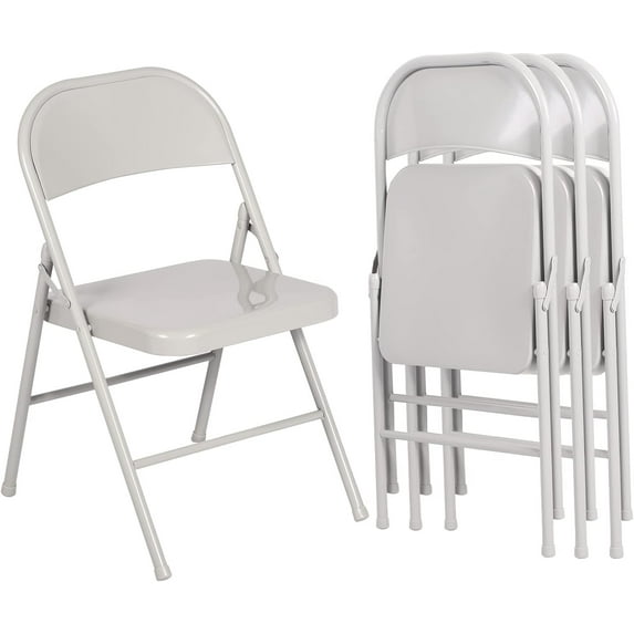 Folding Chairs 4 , Double Hinged Frame Easy Foldable&Stackable for ...
