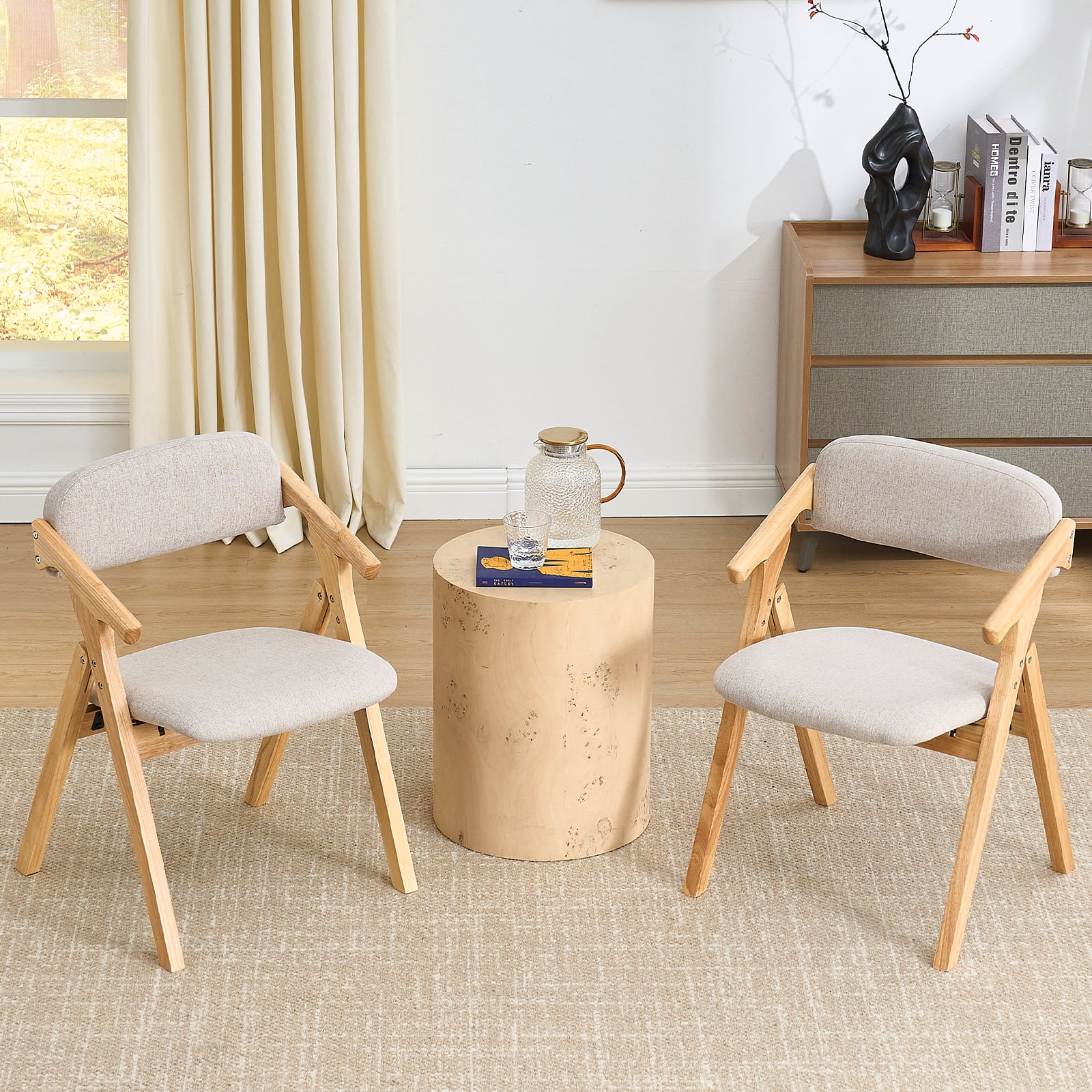 Folding Chairs with Armrest, Upholstered Portable Folding Chairs with ...