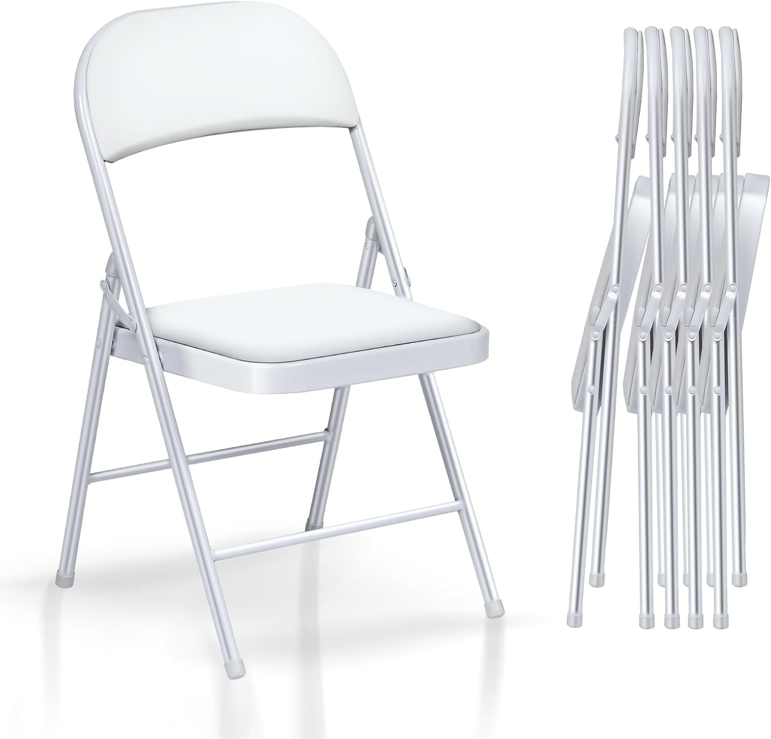 Folding Chairs with Padded Seats - 6 Pack Padded Folding Chair with ...