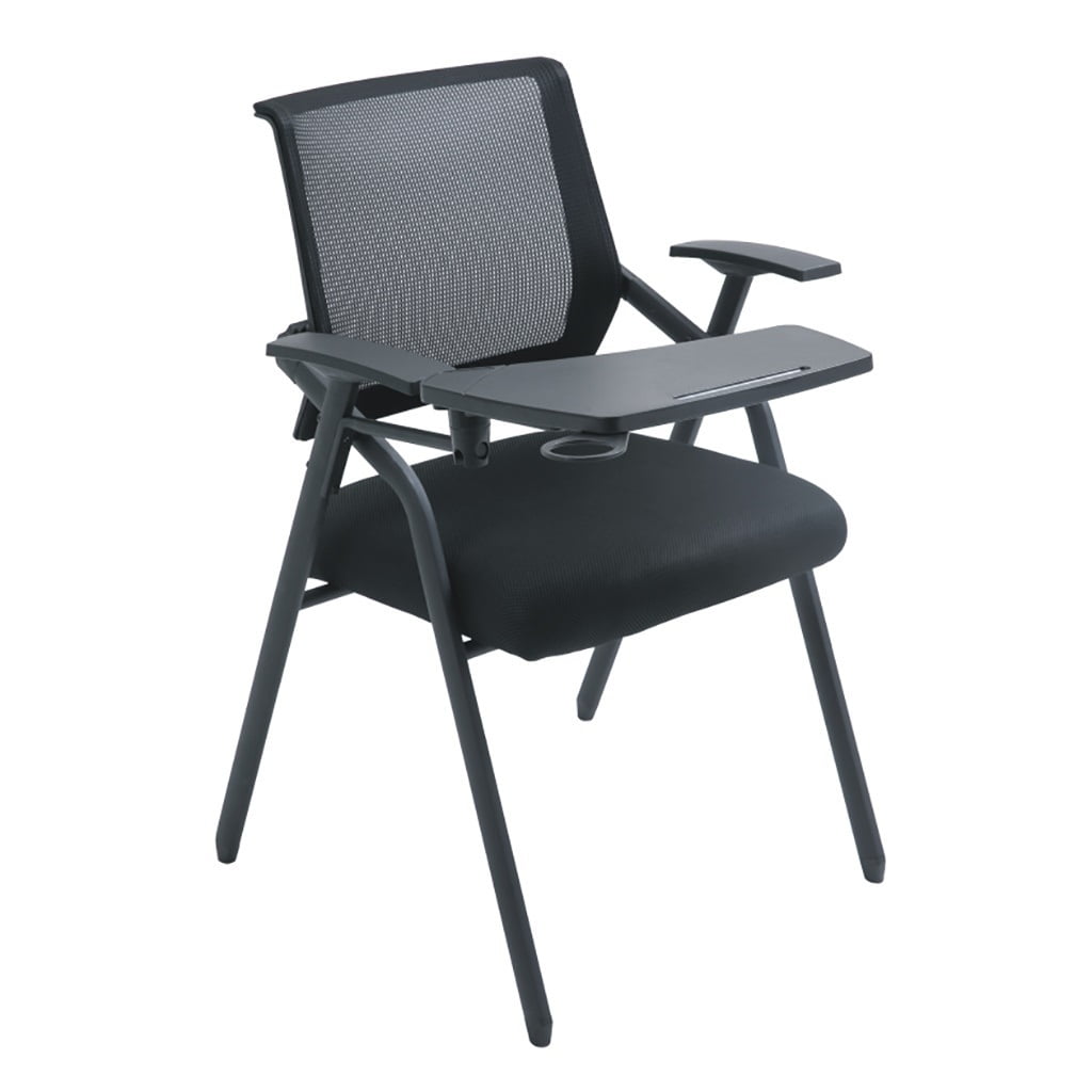 Folding Chairs Stackable Conference Room Chairs with Desk Attached ...