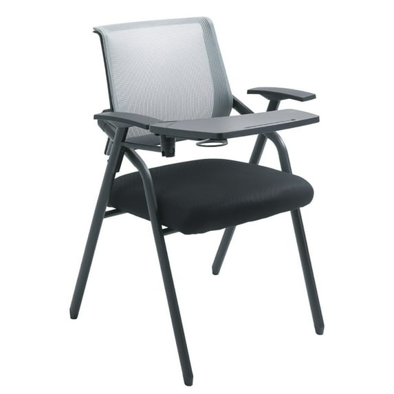 Folding Chairs Stackable Conference Room Chairs with Desk Attached ...