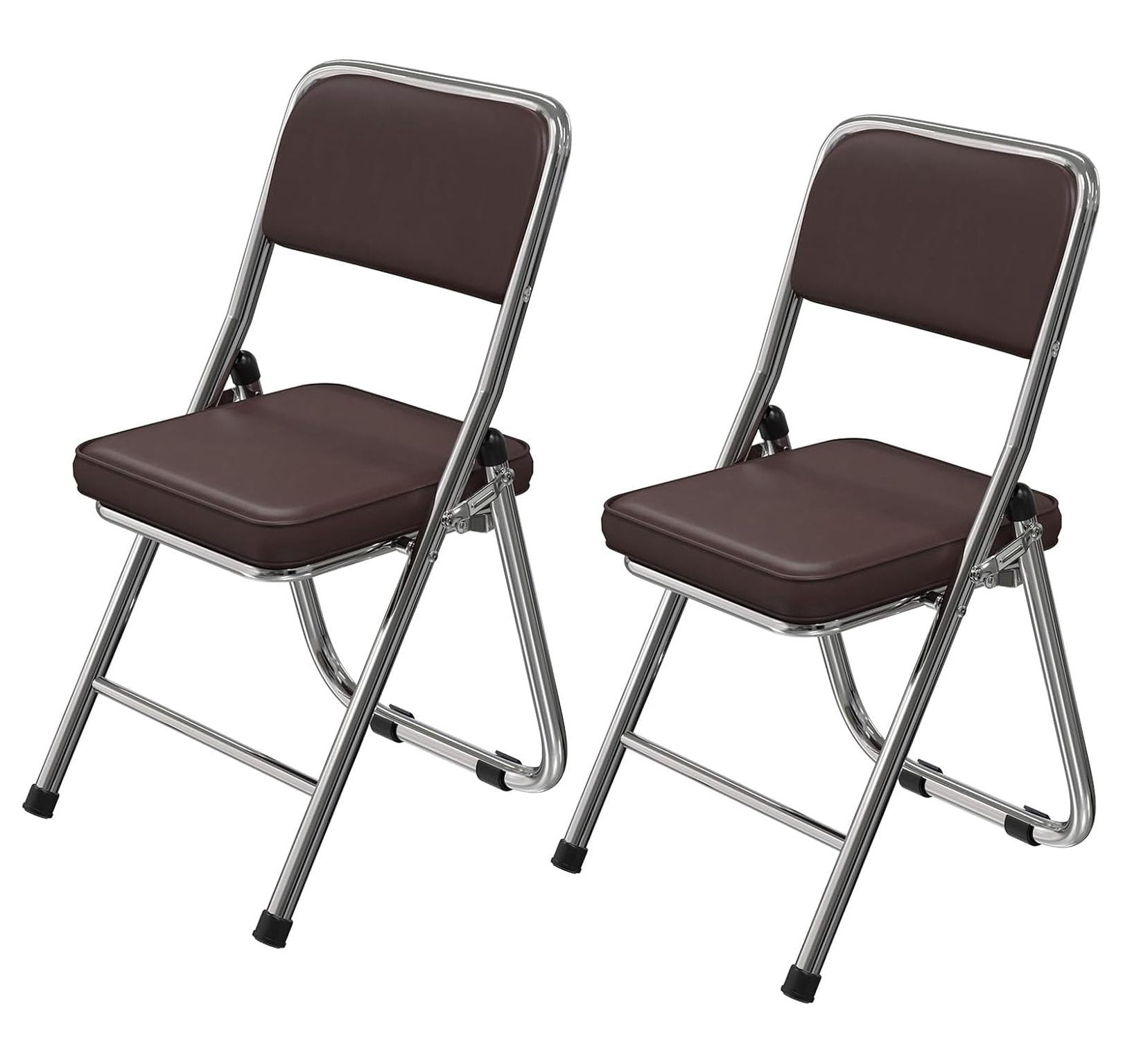 Folding Chairs with Ultra Thick Padded Seats, Foldable Chair Indoor ...