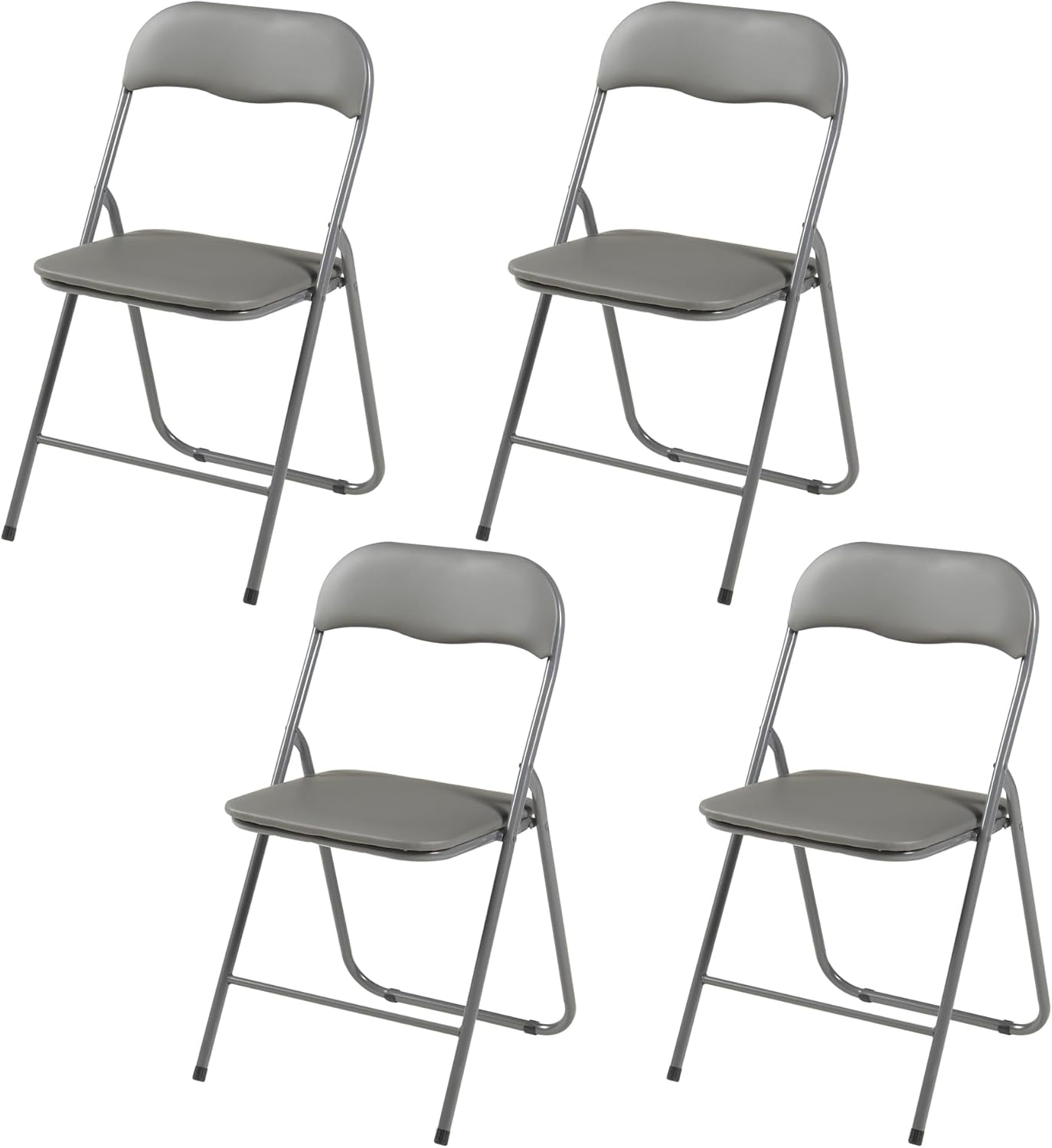 Folding Chairs With Padded Cushion And Back, Metal Chairs For Home And ...