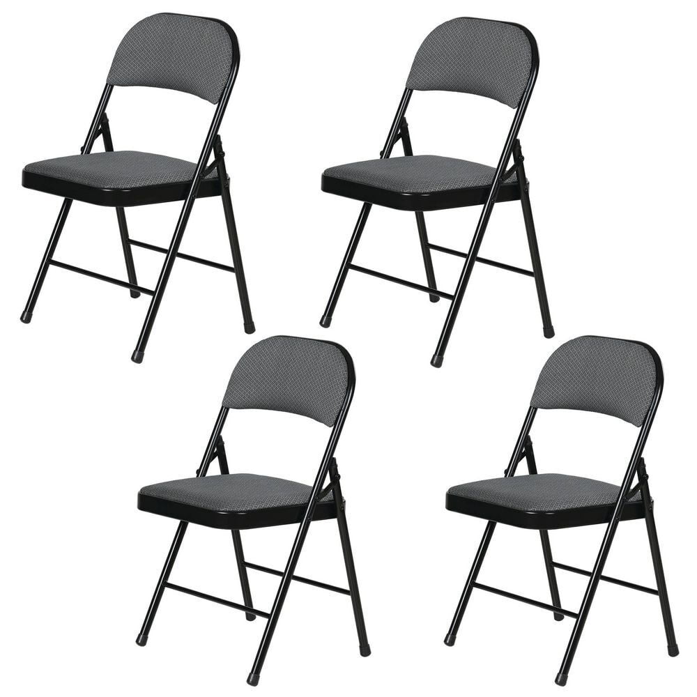Folding Chairs with Fabric Padded Seats,Portable Foldable Chairs Seat ...