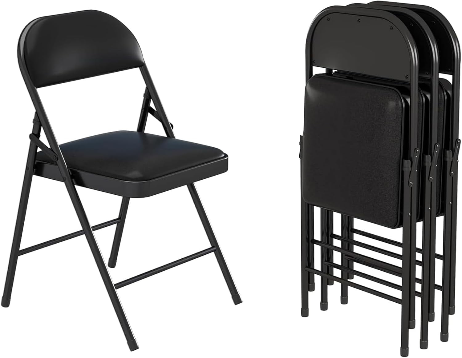 Folding Chairs with Padded Seats,Portable Foldable Chairs Seat with ...