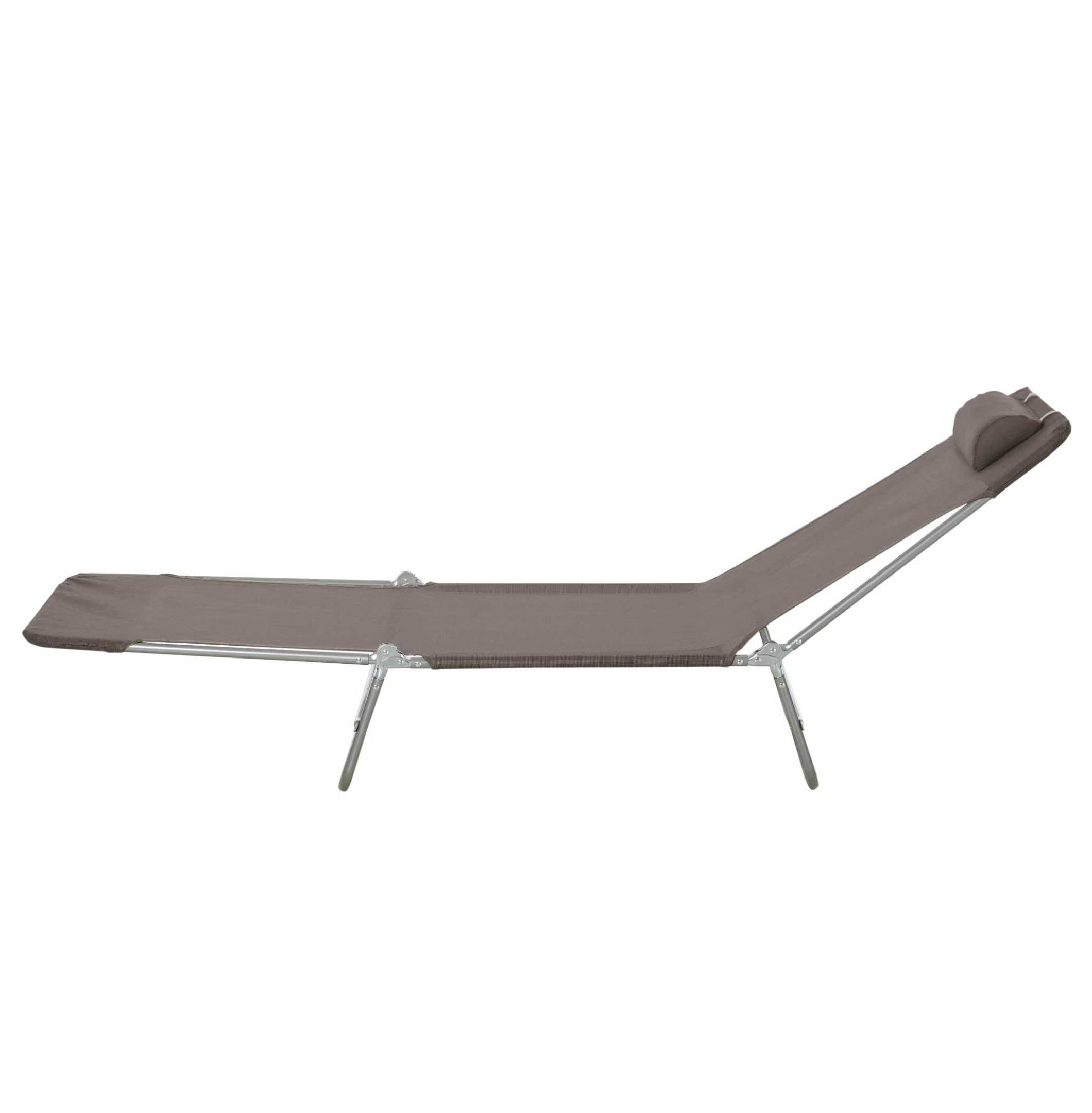 Folding Chaise Lounge Chair, Outdoor Sun Tanning Chair, 5-Position ...