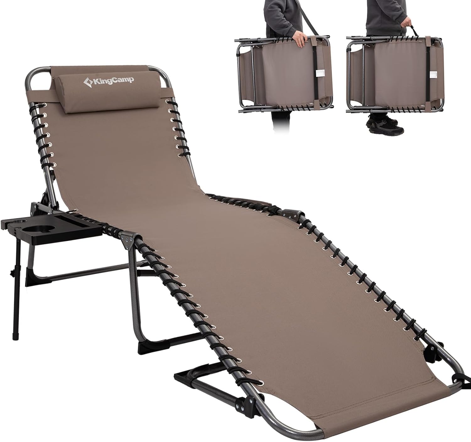 Folding Chaise Lounge Chair for Outside Beach, Sunbathing, Patio, Pool ...