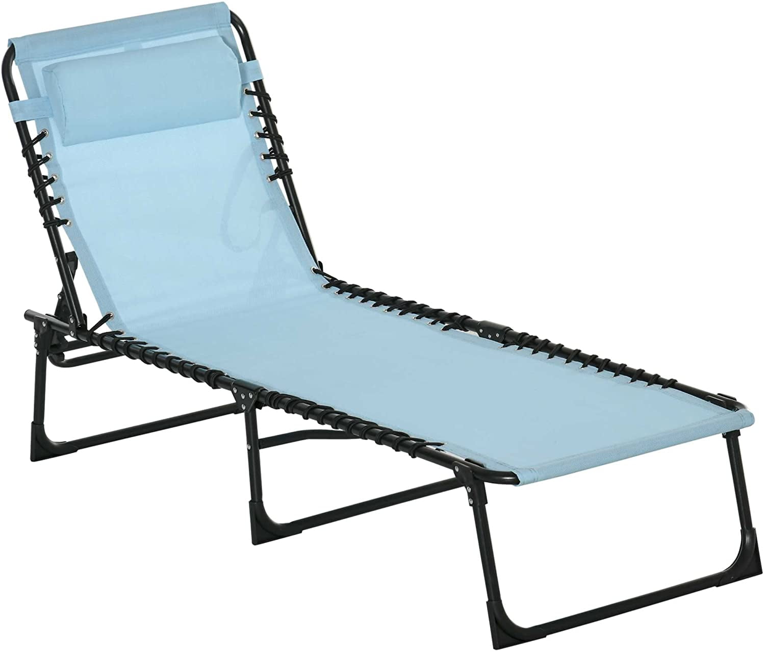 Folding Chaise Lounge Chair, Patio Sun Tanning Chair, Outdoor Chaise ...